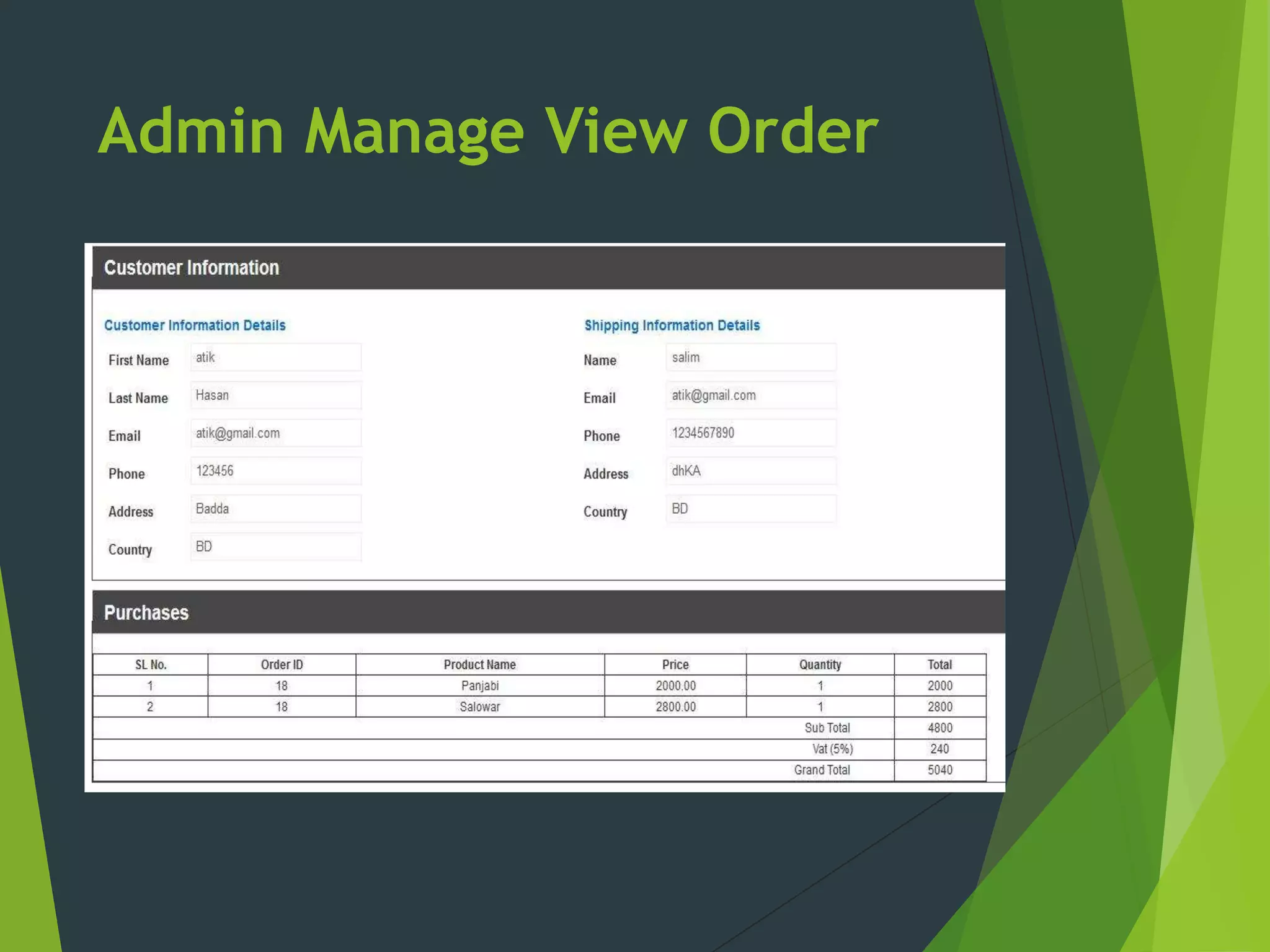 Web based online shopping system Presentation slide | PPTX