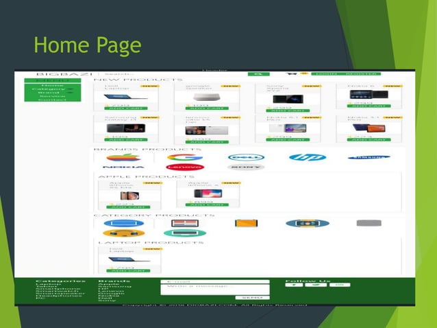 Web based online shopping system Presentation slide | PPTX | Web Design and HTML | Internet