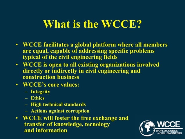 World Council of Civil Engineers | PPT
