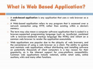 Presentation web based application|Web designing training center in ...