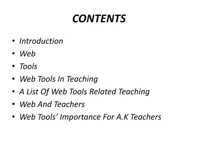 Presentation web tools | PPT