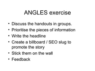 Journalism in Practice BCU, week 2: Intros and angles | PPT | Media ...
