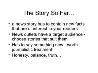 Journalism in Practice BCU, week 2: Intros and angles | PPT | Media ...