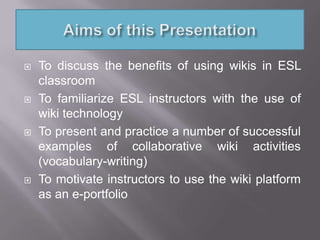 The wiki way of learning: Supporting vocabulary, grammar and writing ...