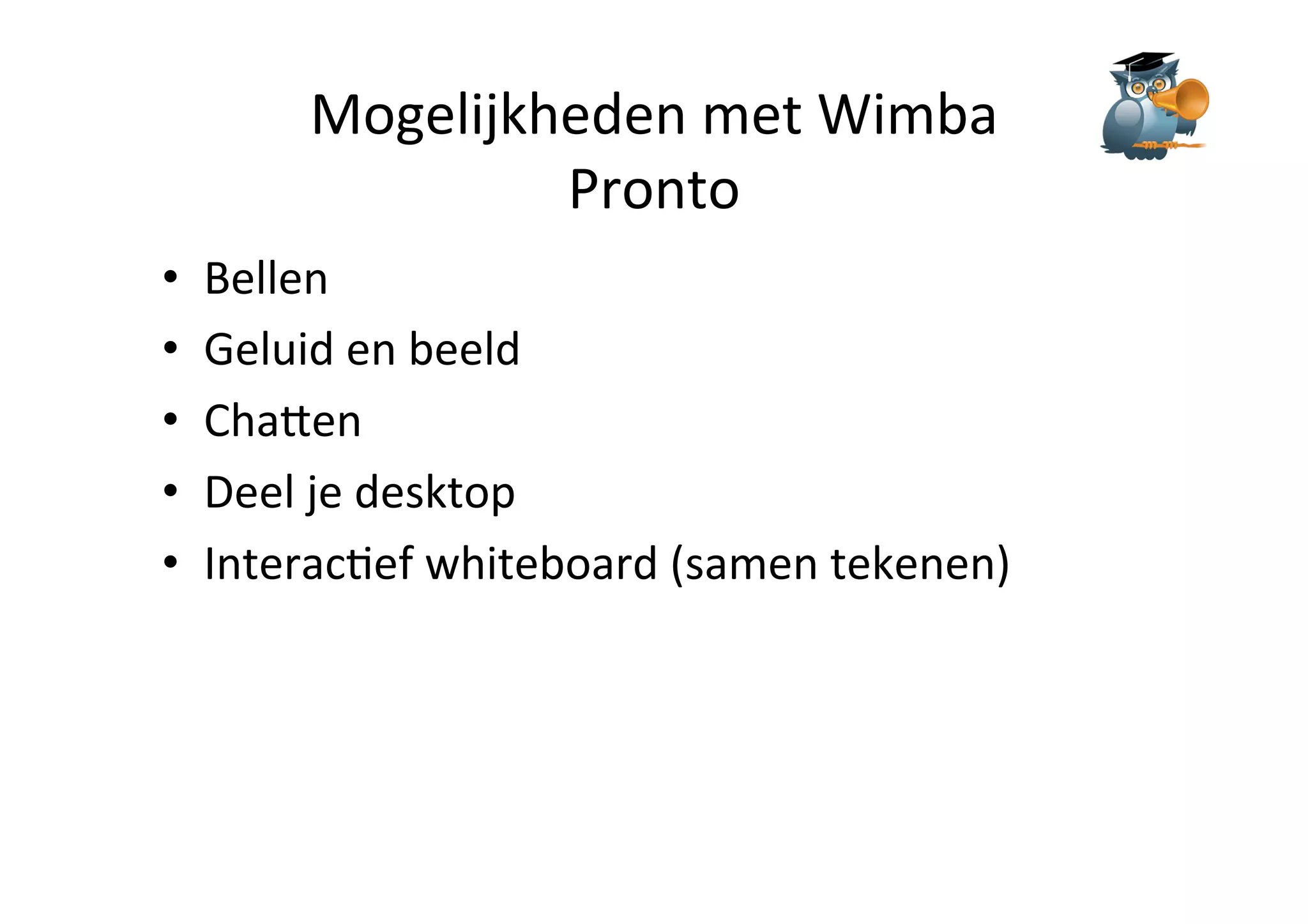 Presentation wimba pronto | PDF
