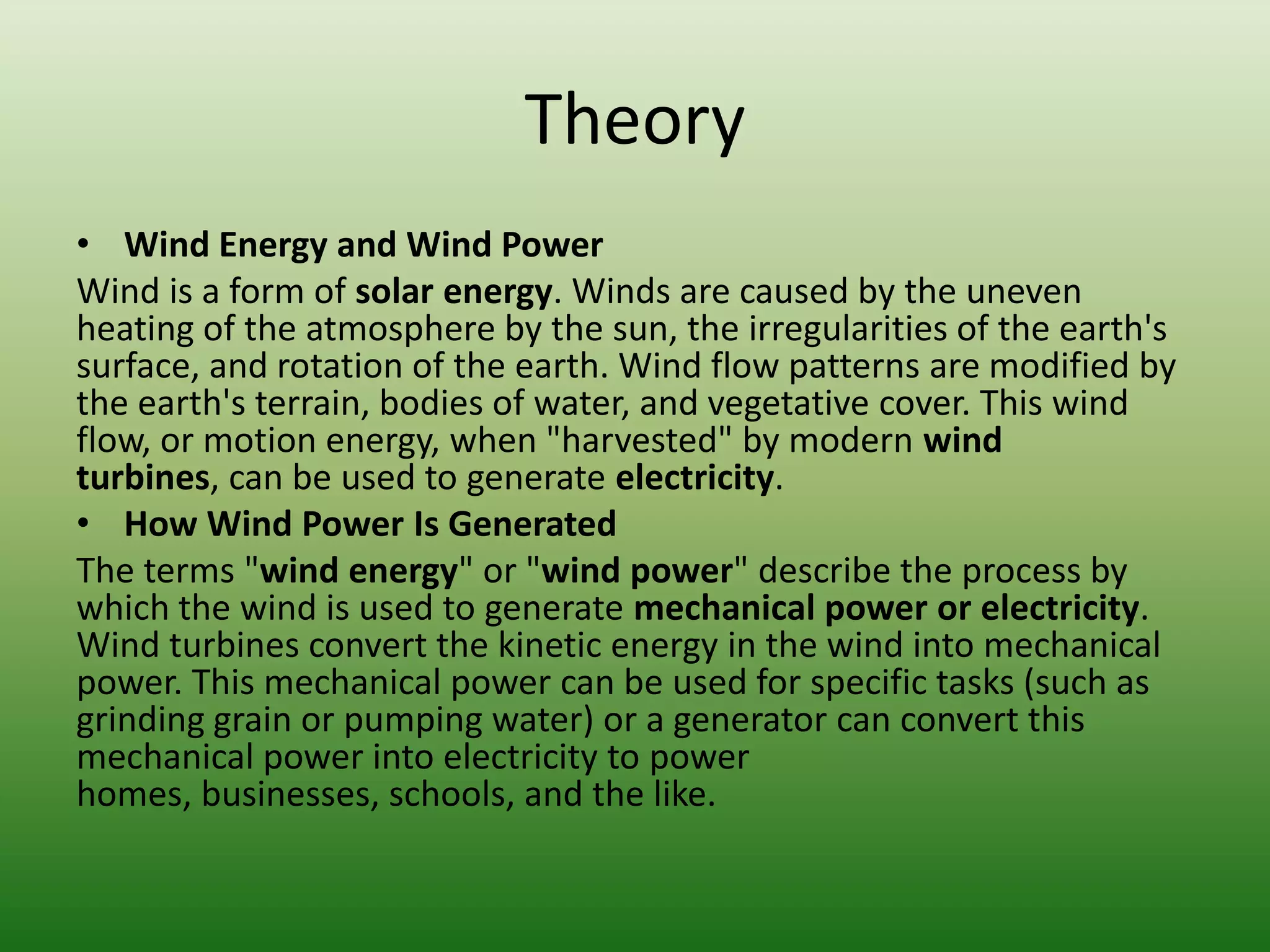 Presentation wind energy | PPTX | Physics | Science