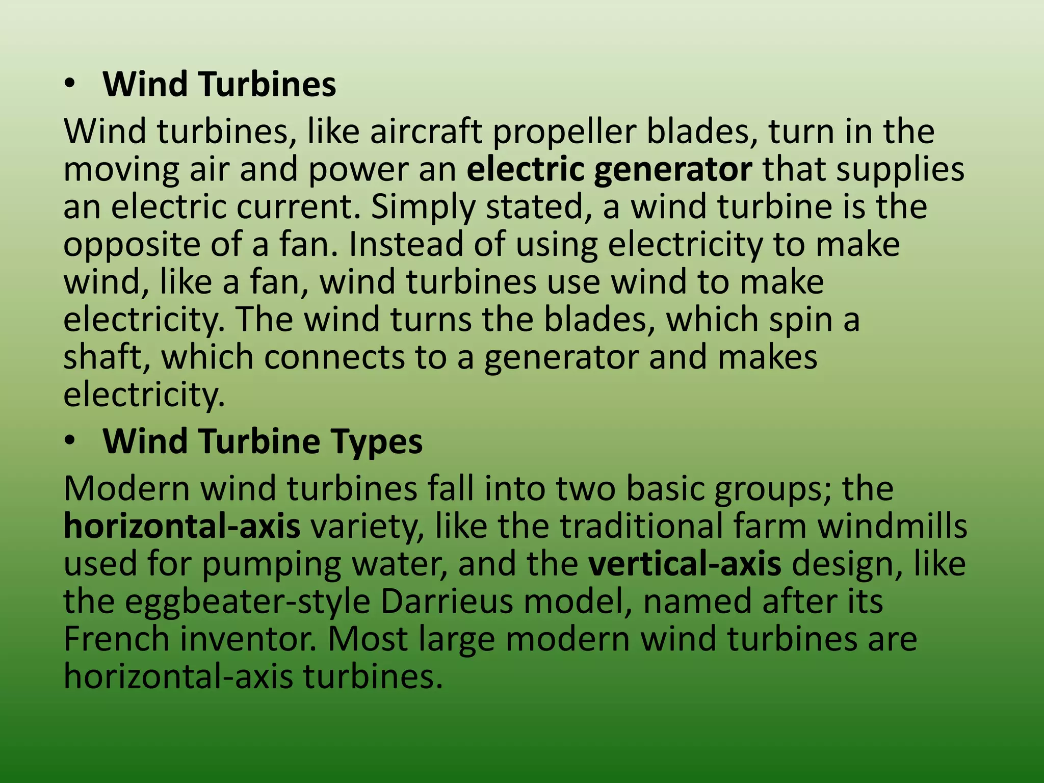 Presentation wind energy | PPTX | Physics | Science
