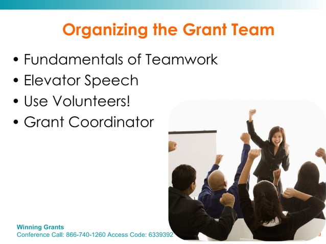 Presentation winning grants | PPT