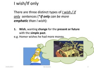 I wish/If only with exercises | PPTX