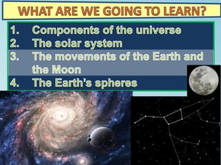 Presentation; The Earth in the universe | PPT
