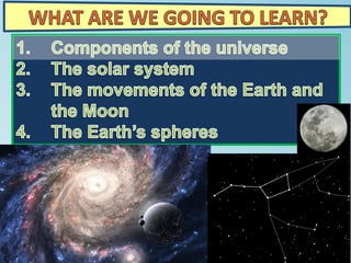 Presentation; The Earth in the universe | PPT