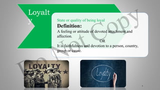 Loyalty in Defence Organizations | PPT