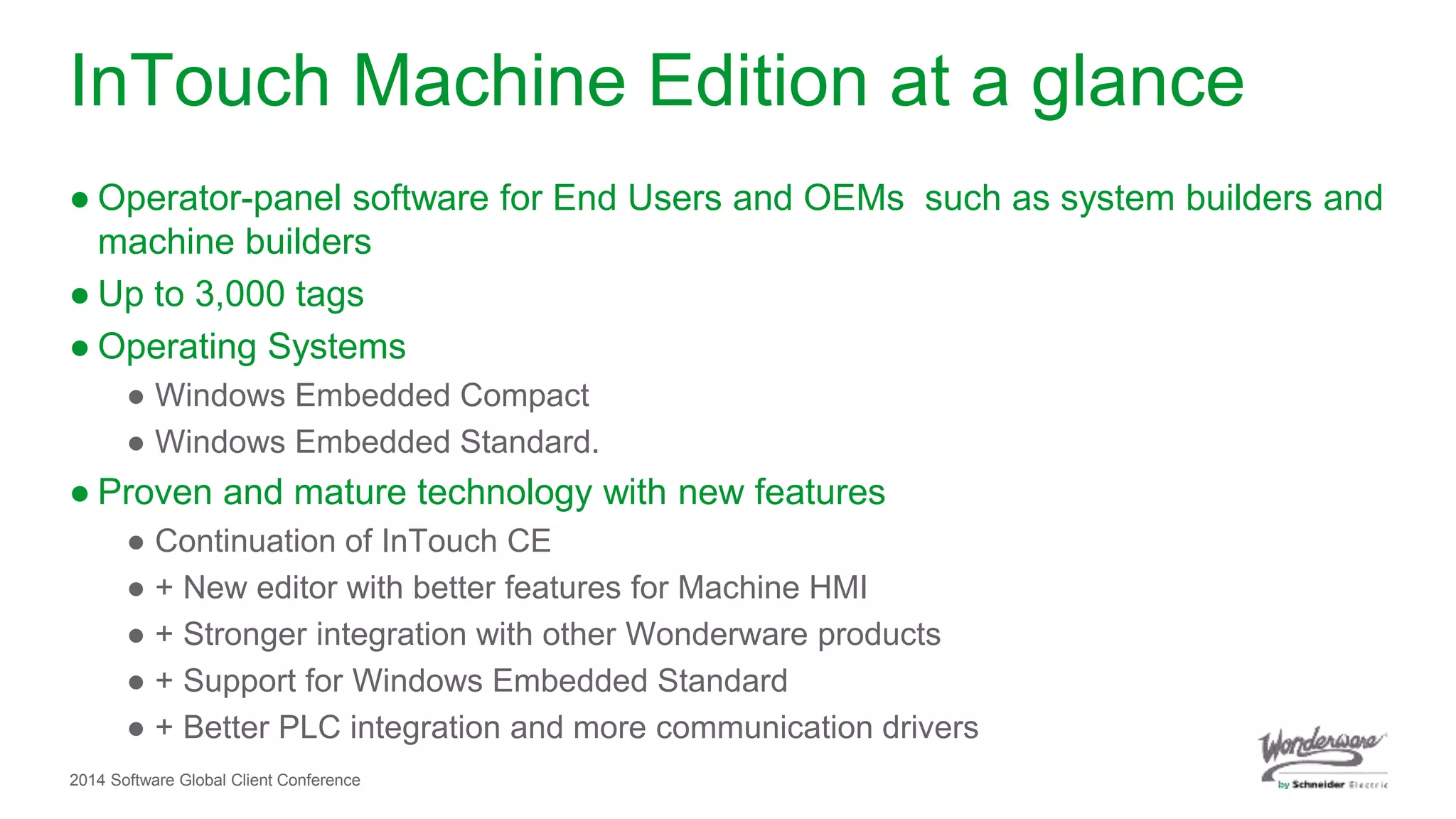 InTouch Machine Edition: Overview | PPT