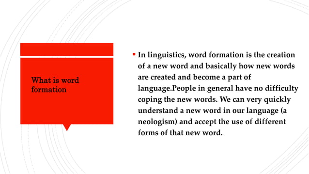 Word formation process | PPT