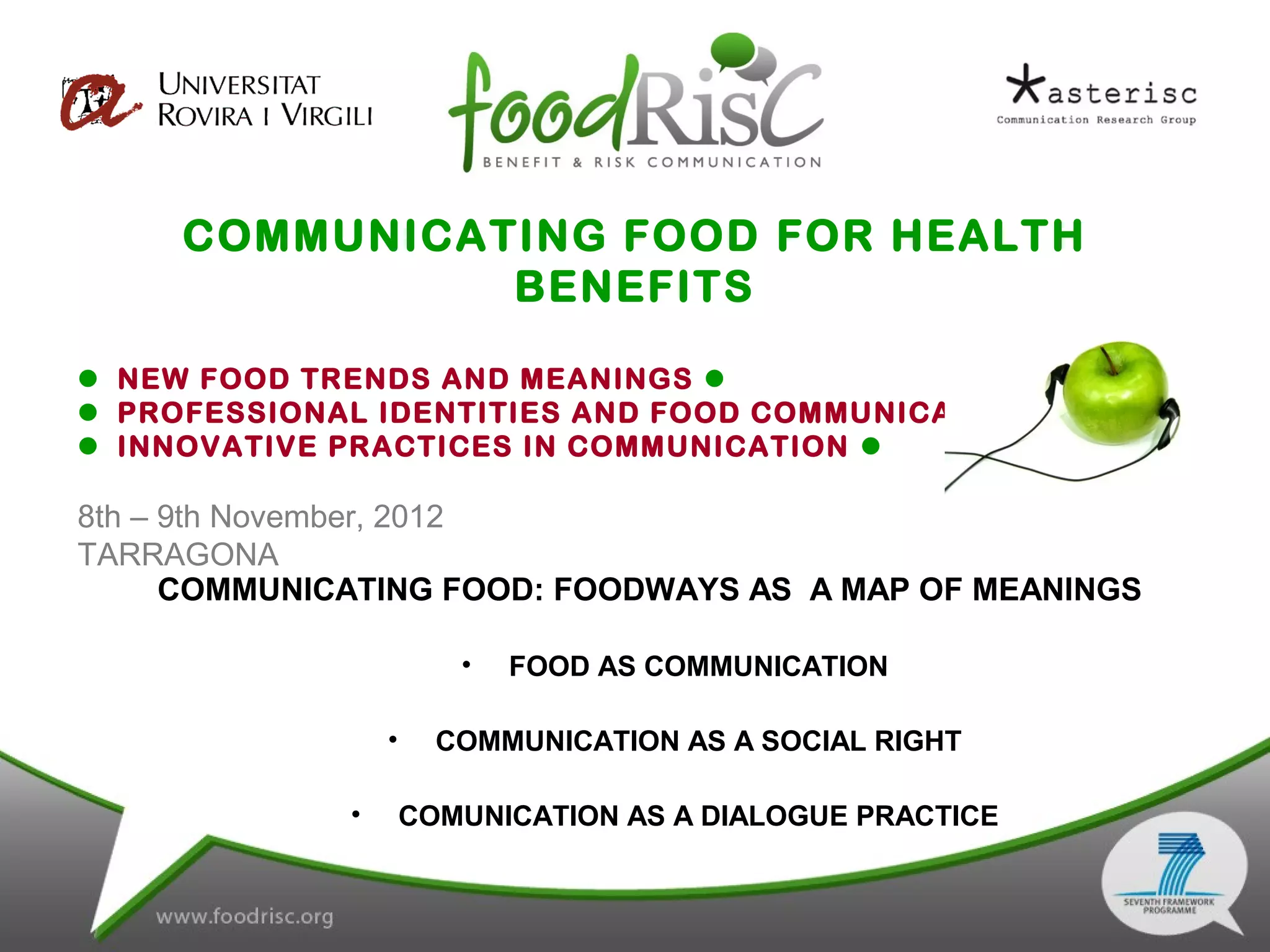 Communicating food: Foodways as a map of meanings | PPT | Food Industry ...