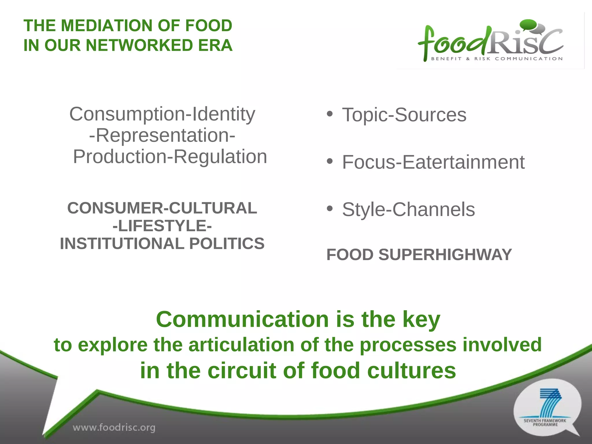 Communicating food: Foodways as a map of meanings | PPT | Food Industry ...