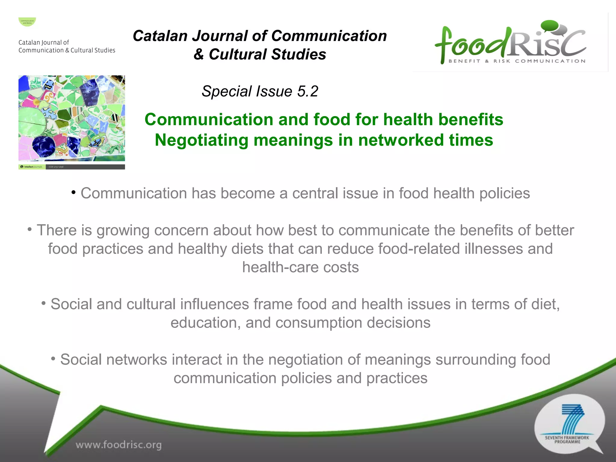 Communicating food: Foodways as a map of meanings | PPT | Food Industry ...