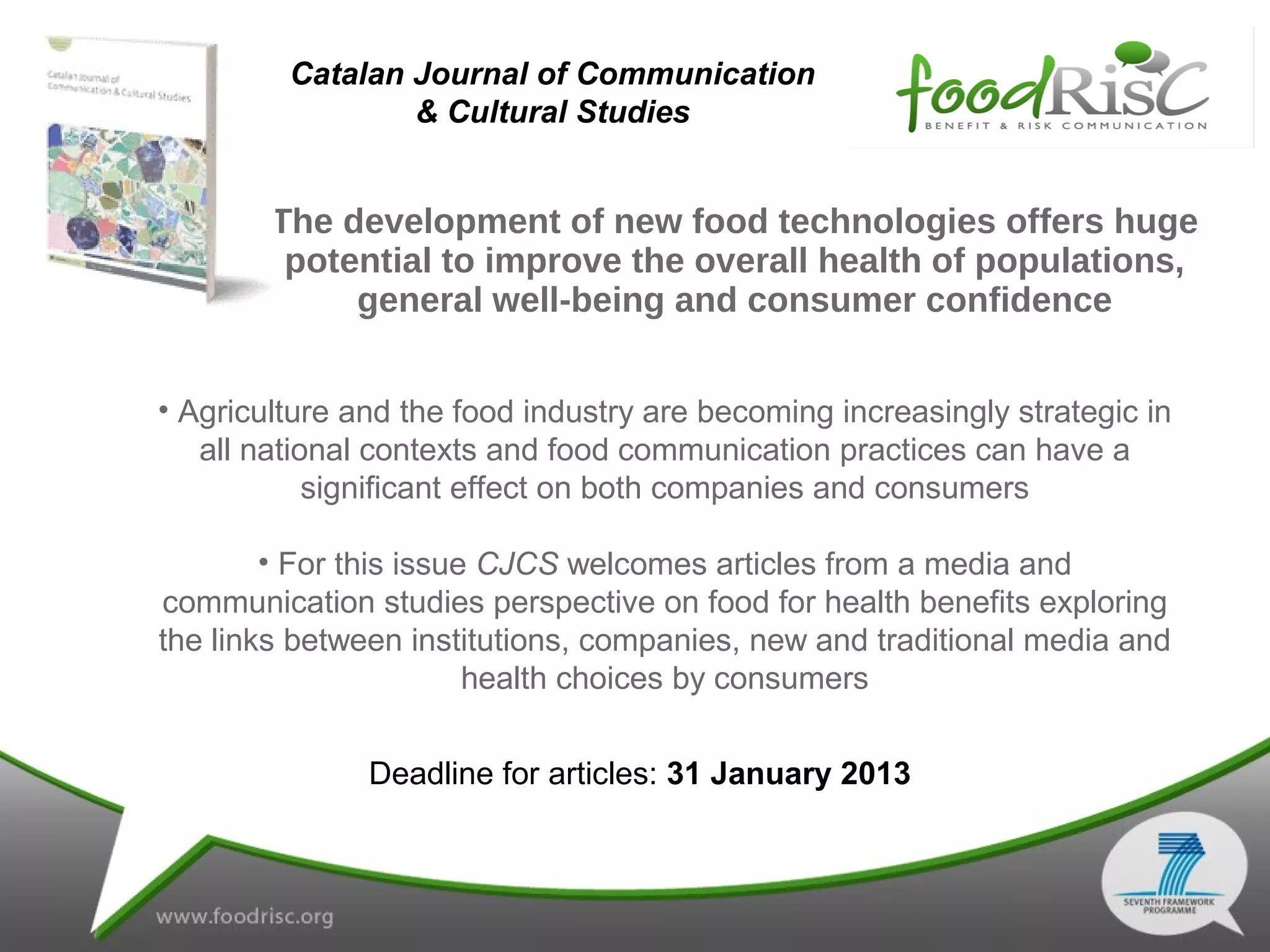 Communicating food: Foodways as a map of meanings | PPT | Food Industry ...