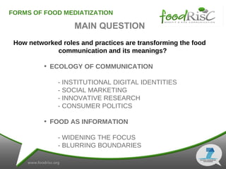 Communicating food: Foodways as a map of meanings | PPT | Food Industry ...