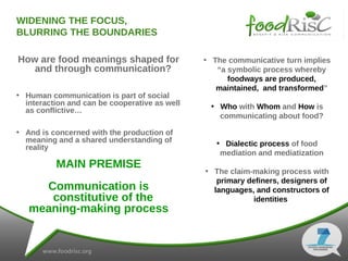 Communicating food: Foodways as a map of meanings | PPT | Food Industry ...