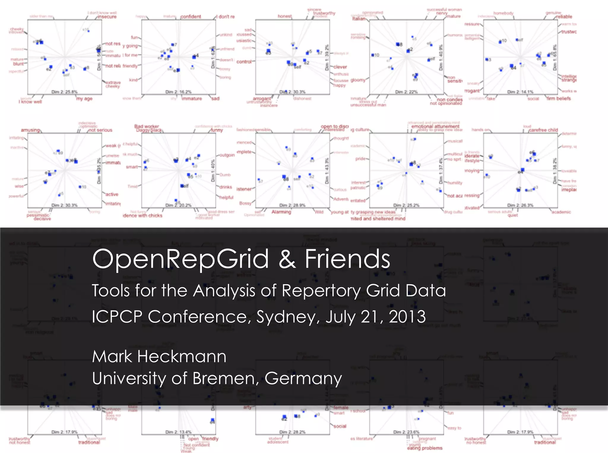 OpenRepGrid and Friends | PPT