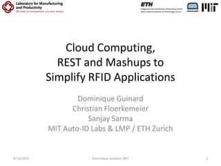 Cloud Computing, REST and Mashups to Simplify RFID Application ...