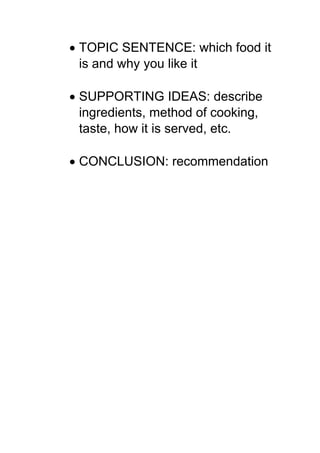 Presentation: Writing (recipe/paragraph) | PDF