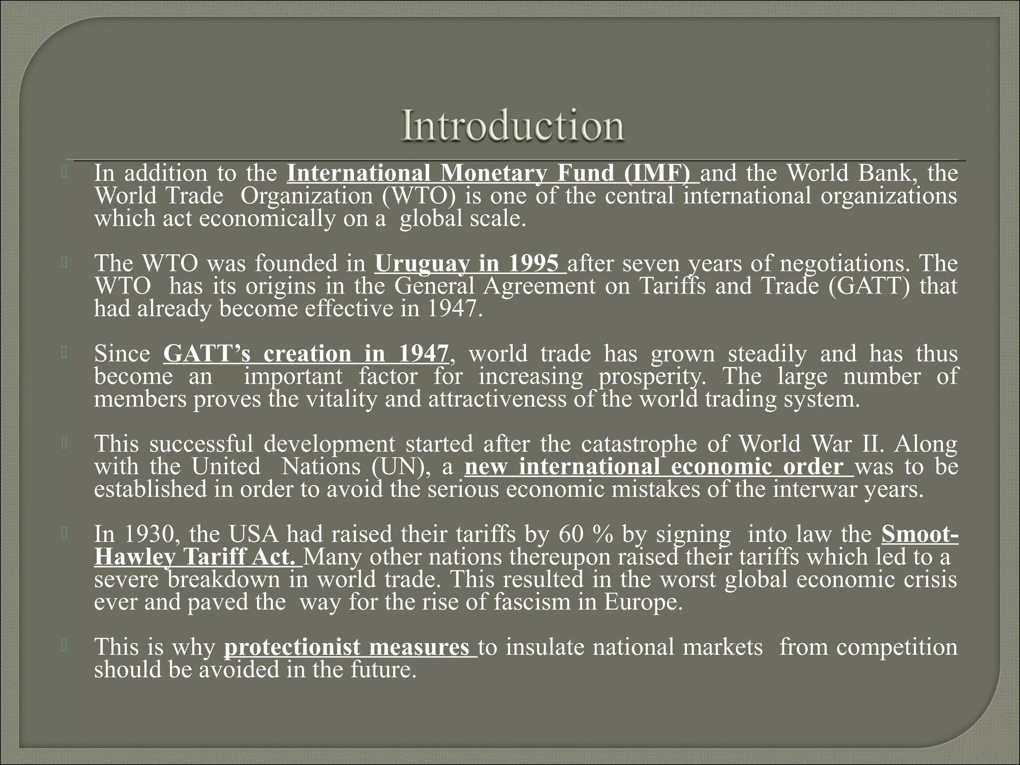 Presentation International trade law | PPT