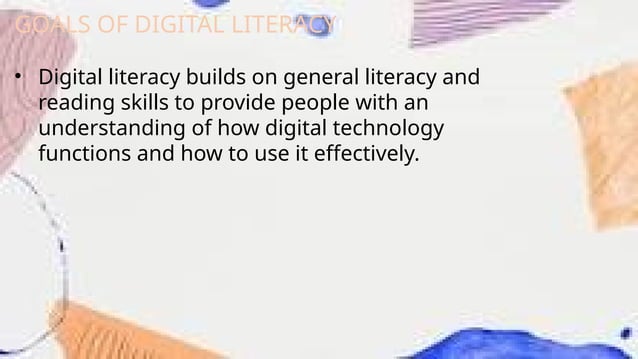 Presentation of digital literacy class . | PPT