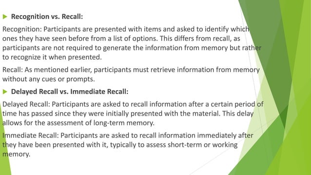 recall test , how to conduct recall test . | PPT