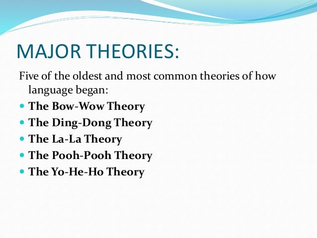 Presentation zadi, Origin of Language