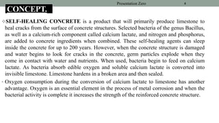 Self Healing Concrete (SHC) Bioconcrete | PPTX
