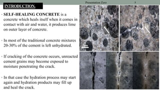 PRESENTATION ZERO ON SELF-HEALING CONCRETE(BIO-CONCRETE). | PPTX