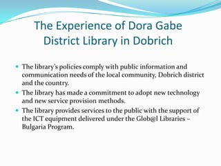 Innovative ICT Based Library Services | PPTX