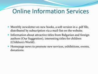 Innovative ICT Based Library Services | PPTX