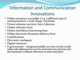 Innovative ICT Based Library Services | PPTX