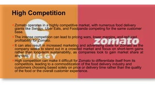 SWOT OF ZOMATO AND VISION, MISSION POWER POINT PRESENTATION | PPTX