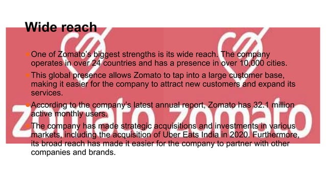 SWOT OF ZOMATO AND VISION, MISSION POWER POINT PRESENTATION | PPTX ...