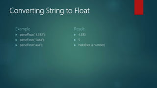 Presentatioon on type conversion and escape characters | PPT