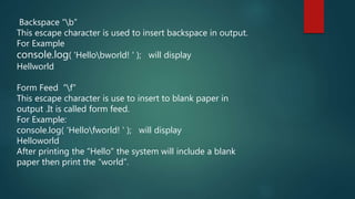 Presentatioon on type conversion and escape characters | PPT