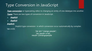 Presentatioon on type conversion and escape characters | PPT