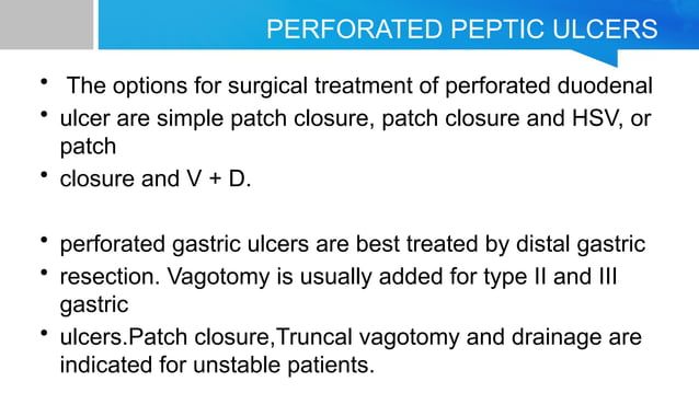PRESENTATION AND MANAGEMENT OF PEPTIC ULCER DISEASE | PPT