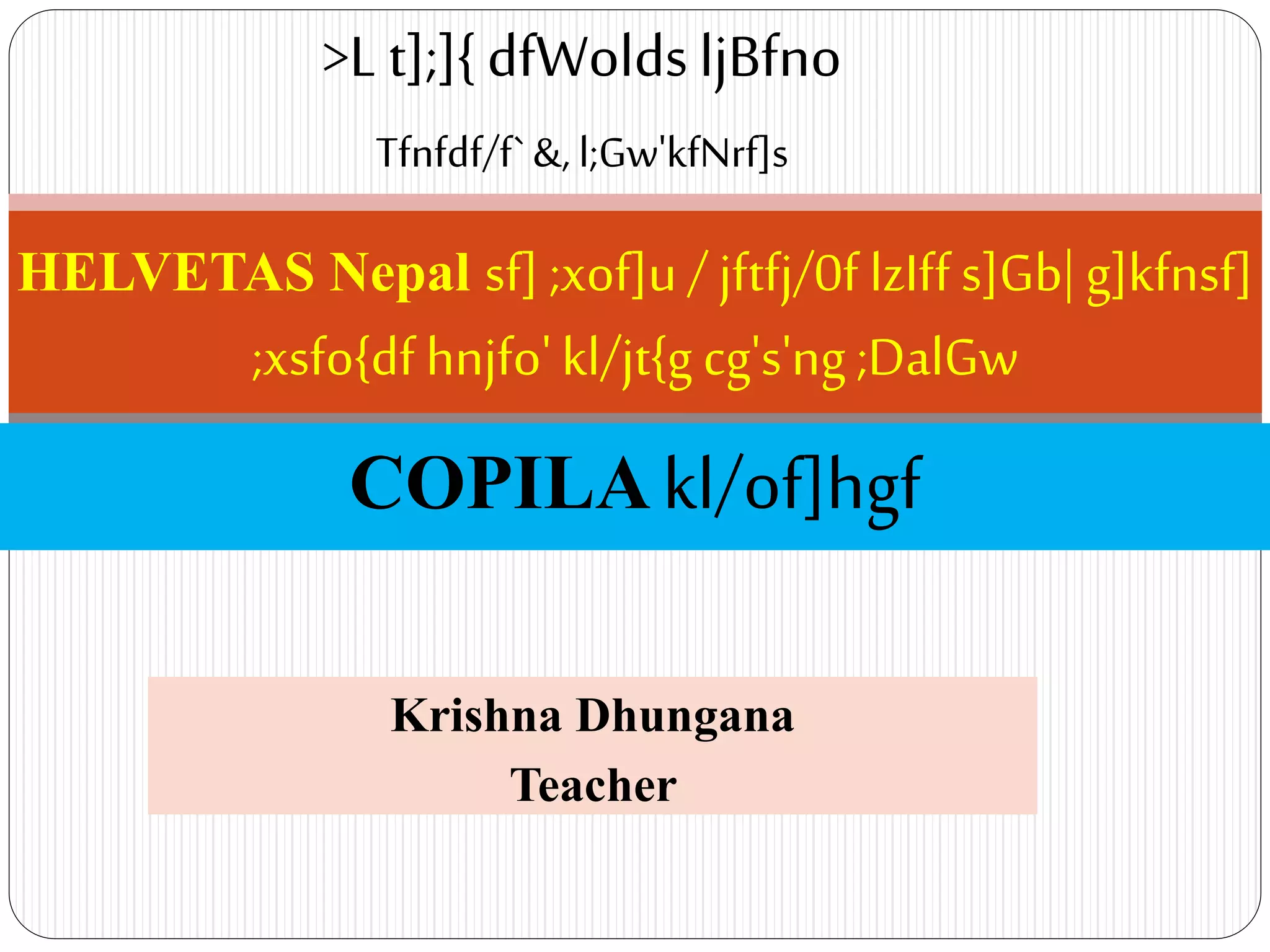COPILA activities Presentatoion TerseSchool | PPT
