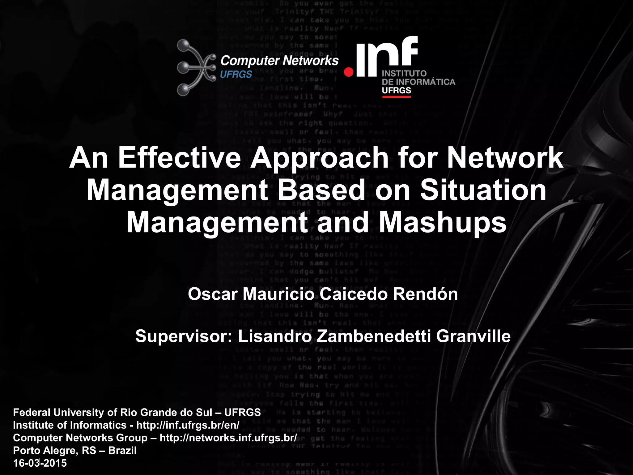 An Effective Approach for Network Management Based on Situation ...