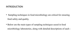 presentaton ii of the sample techniques which are used in food ...