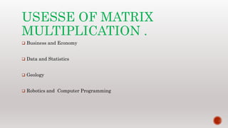 Matrix Multiplication (University presentation slide) | PPTX
