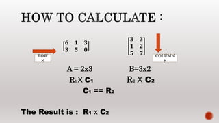 Matrix Multiplication (University presentation slide) | PPTX