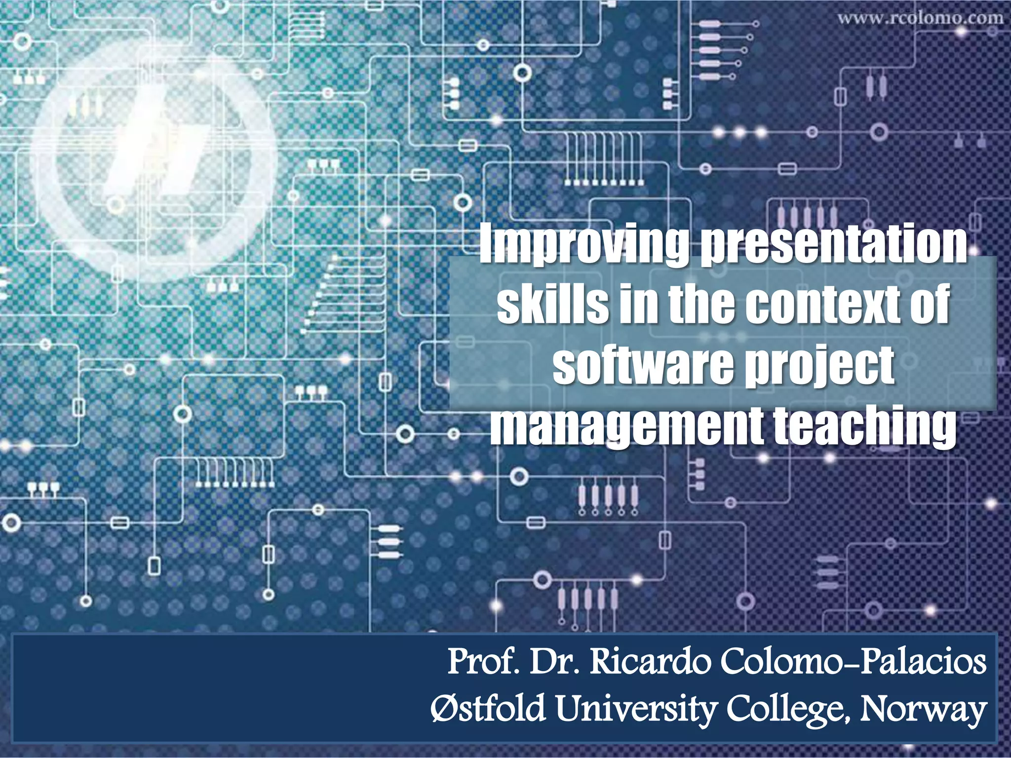 Improving presentation skills in the context of software project ...