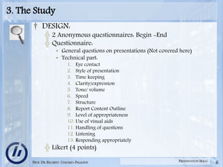 Improving presentation skills in the context of software project ...