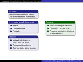 A two host shared macroparasite with spatial heterogeneities | PPT